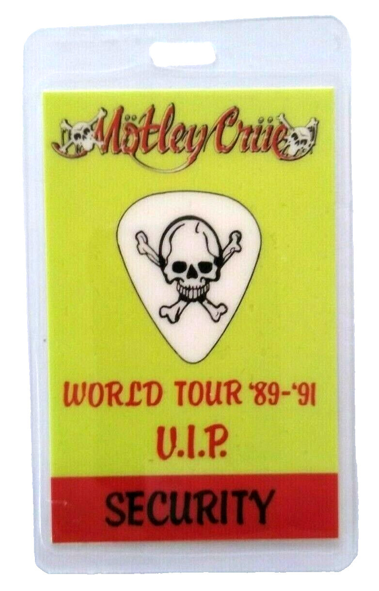 Motley Crue Dr. Feelgood 1989 VIP Backstage Pass Original Rock Heavy ...