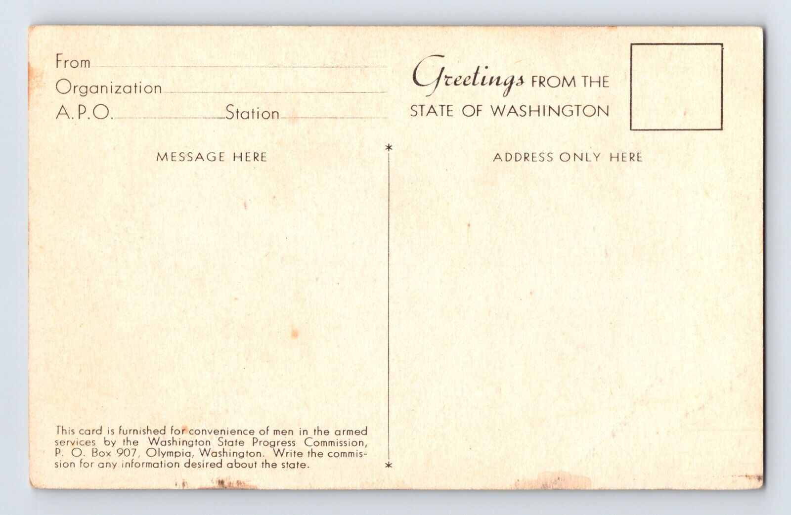 Postcard Washington Olympia WA State Capitol Building Military 1940s ...