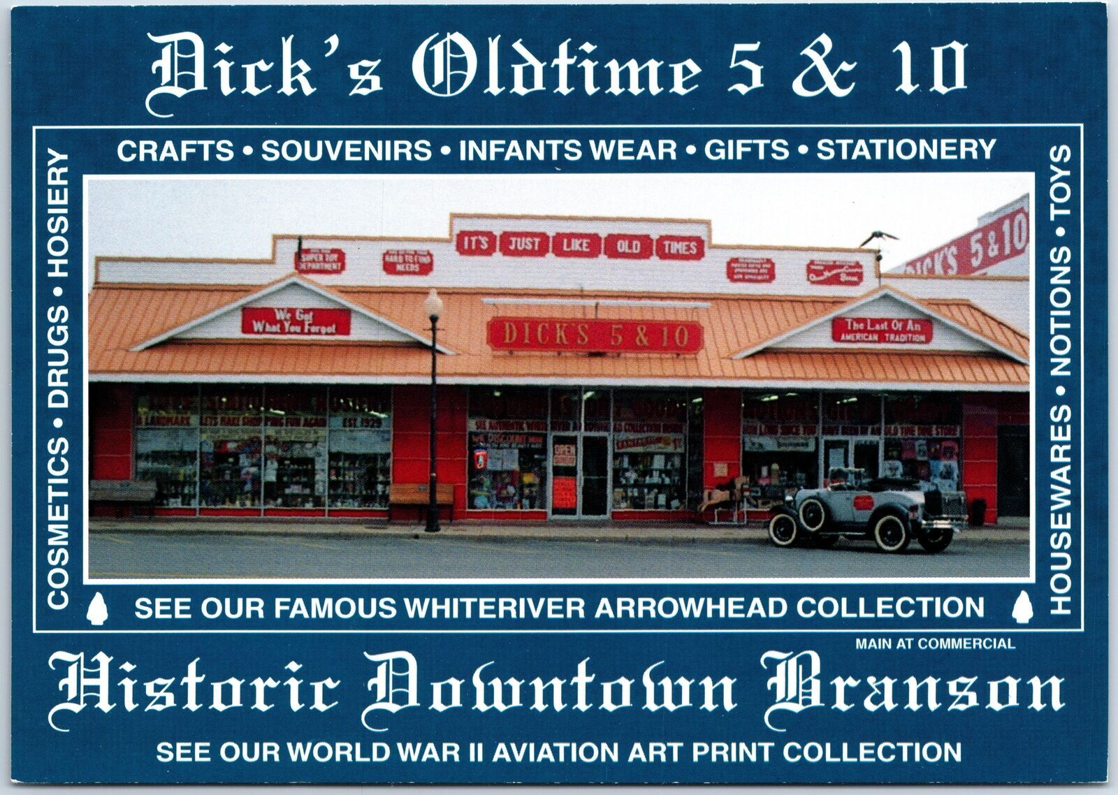 Vintage Postcard Continental Size Dick's Oldtime 5 & 10 at Historic ...