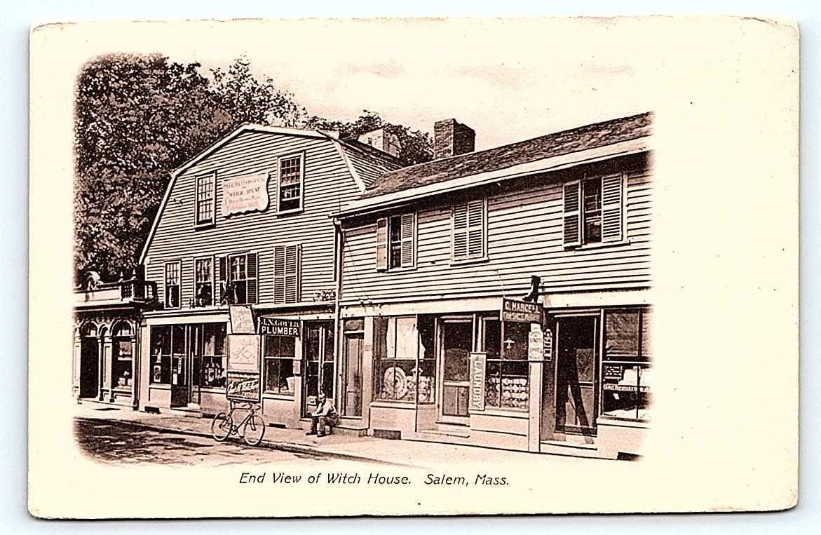 SALEM, MA Massachusetts ~ Street Scene WITCH HOUSE Stores Signs c1900s ...