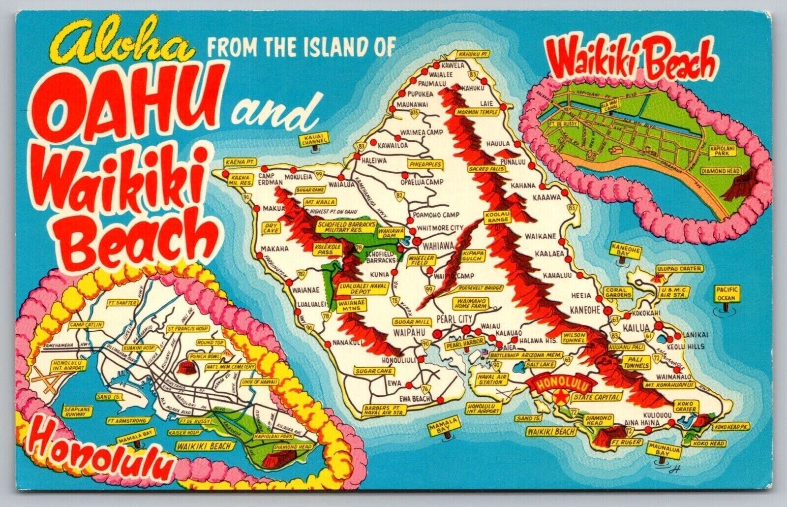 Aloha Oahu Waikiki Beach Honolulu Hawaii Pacific Ocean Diamond Head VNG ...
