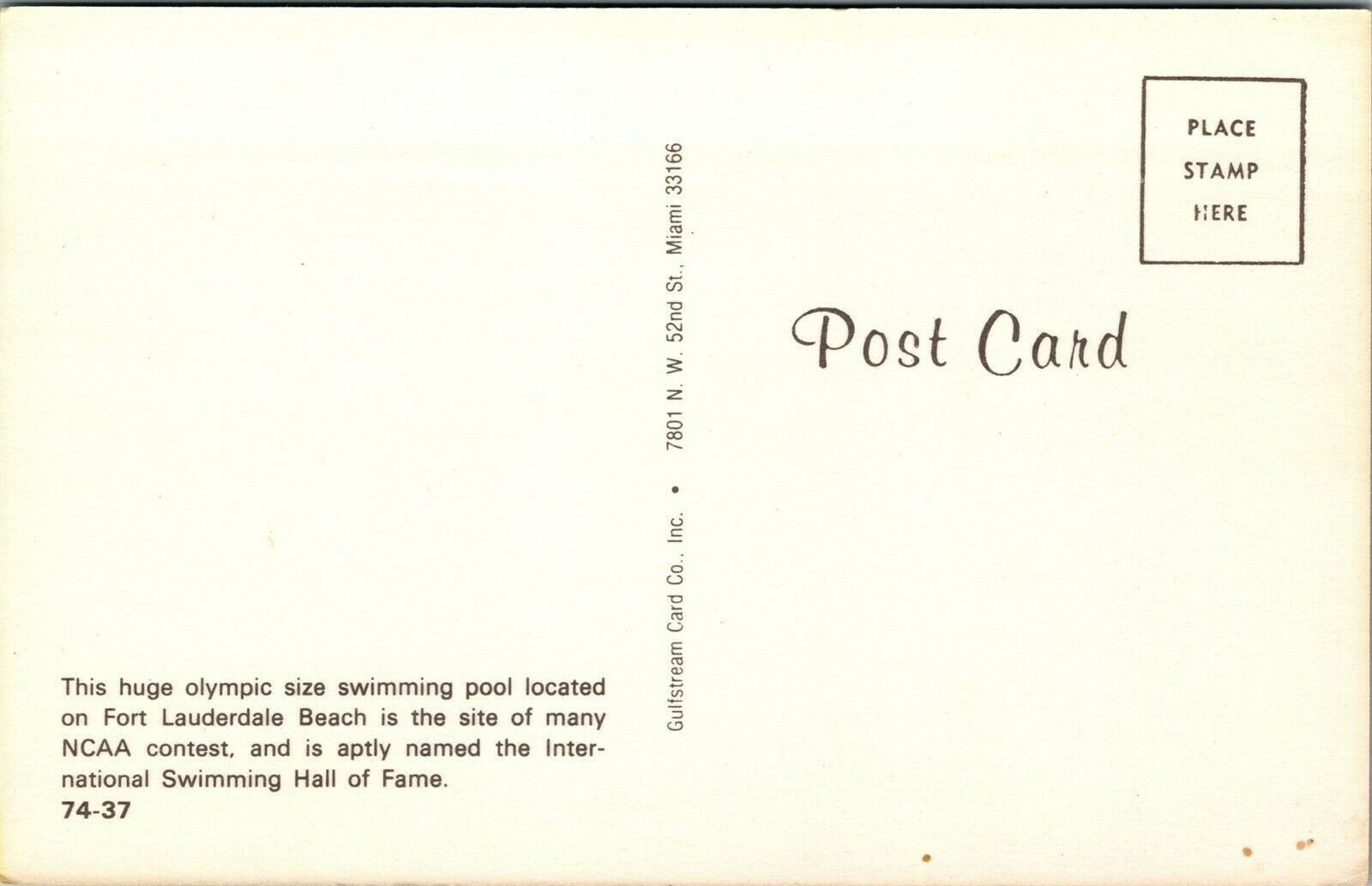 Vtg Fort Lauderdale FL Olympic Pool Internation Swimming Hall of Fame ...