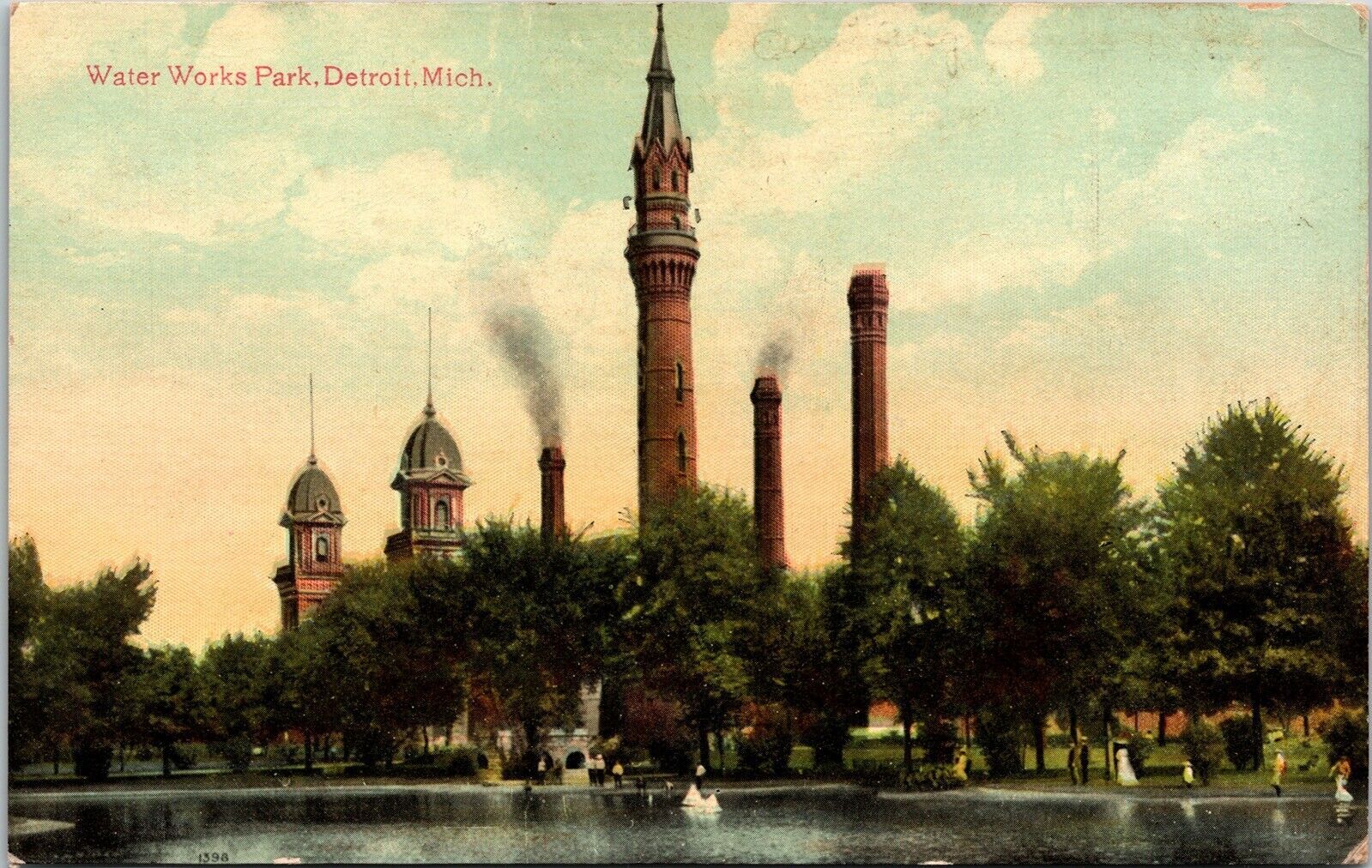 Historic Water Works Park Downtown Detroit Michigan Towers DB WOB ...