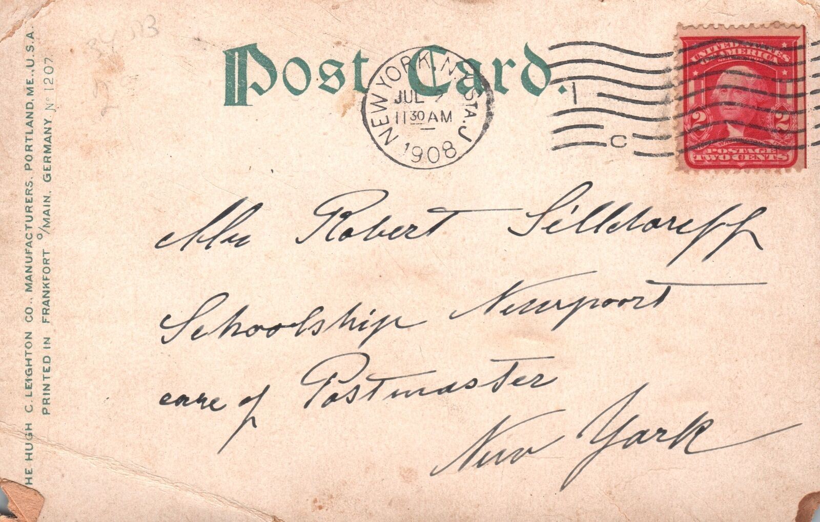 Vintage Postcard 1908 Indian Head Highest Point Palisades Hudson River ...