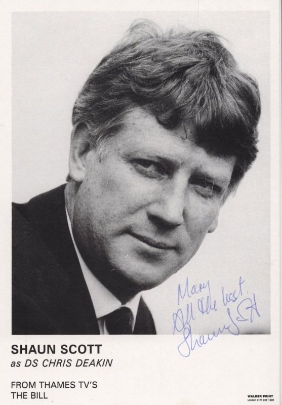 Shaun Scott Chris Deakin The Bill Hand Signed Cast Card Small Fault ...