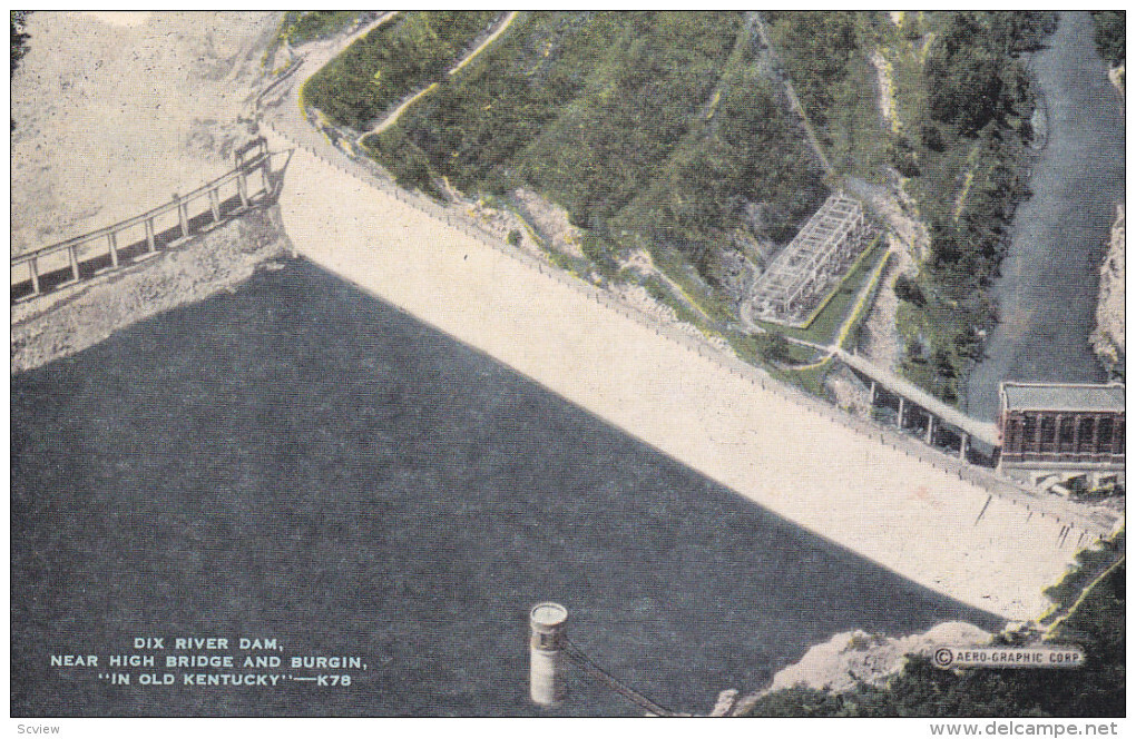 KENTUCKY, 1930-1940's; Dix River Dam | United States - Kentucky - Other ...