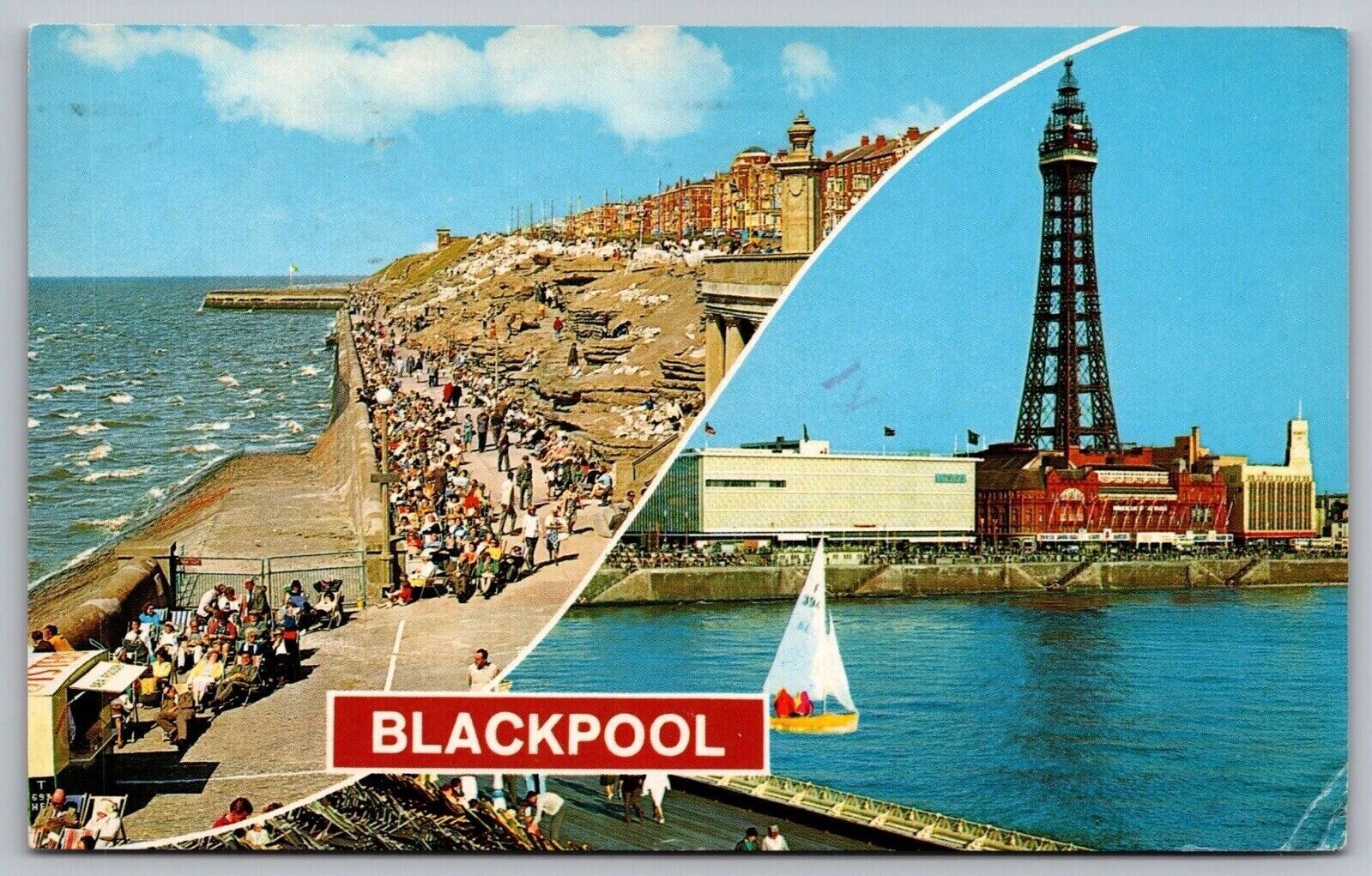 Blackpool Great Britain Multi View Scenic Coastal Landmarks Chrome WOB ...