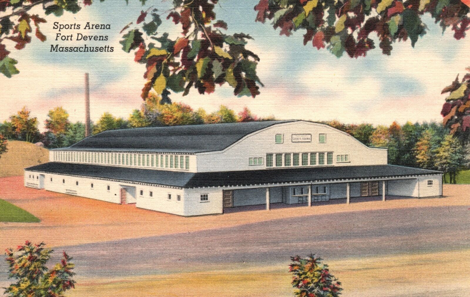 Vintage Postcard Sports Arena Fort Devens Massachusetts MA Colourpicture Publ. | United States ...
