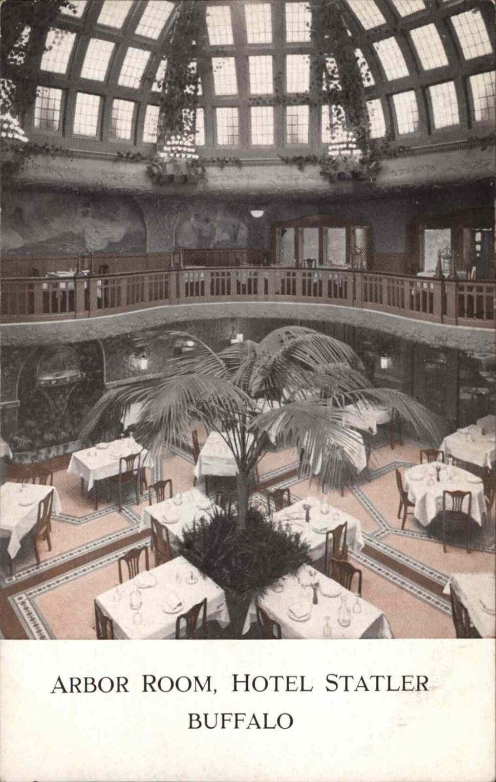 Buffalo New York NY Hotel Statler Arbor Room c1900s-20s Postcard ...