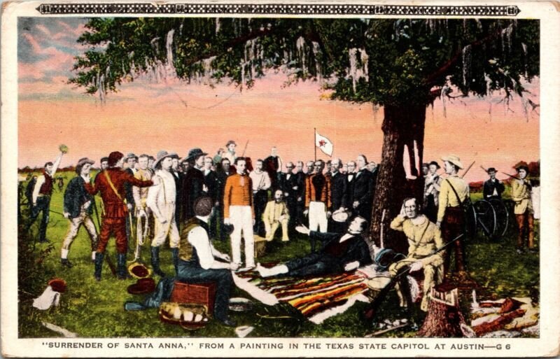 Surrender Santa Anna Texas State Capitol Austin TX Postcard EC Kropp ...