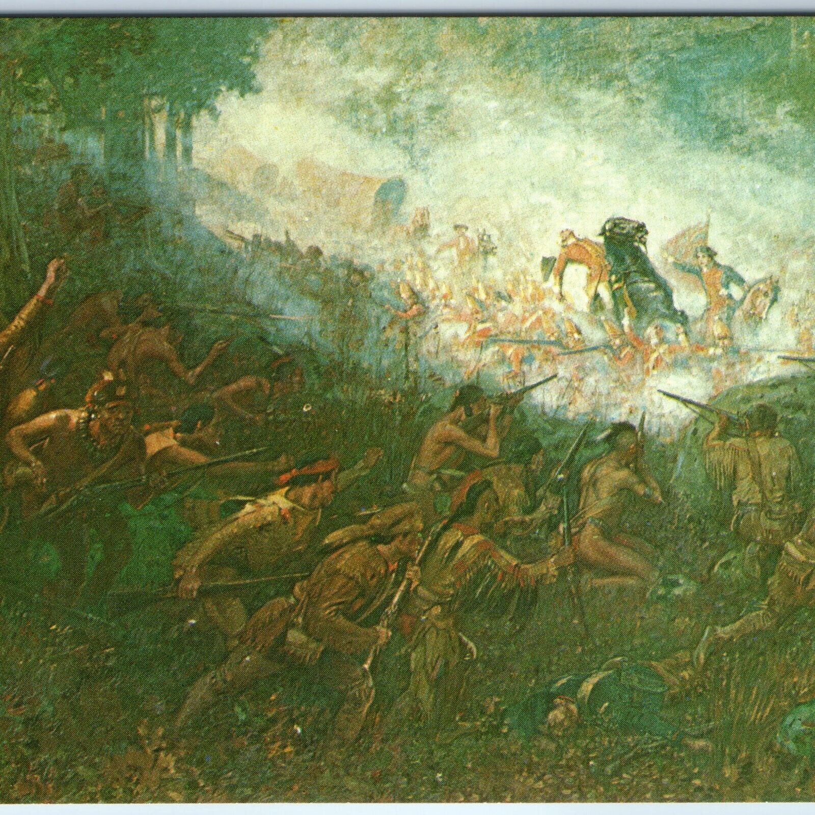 c1960s Braddock's Defeat Painting by Edward Willard Deming Indian ...