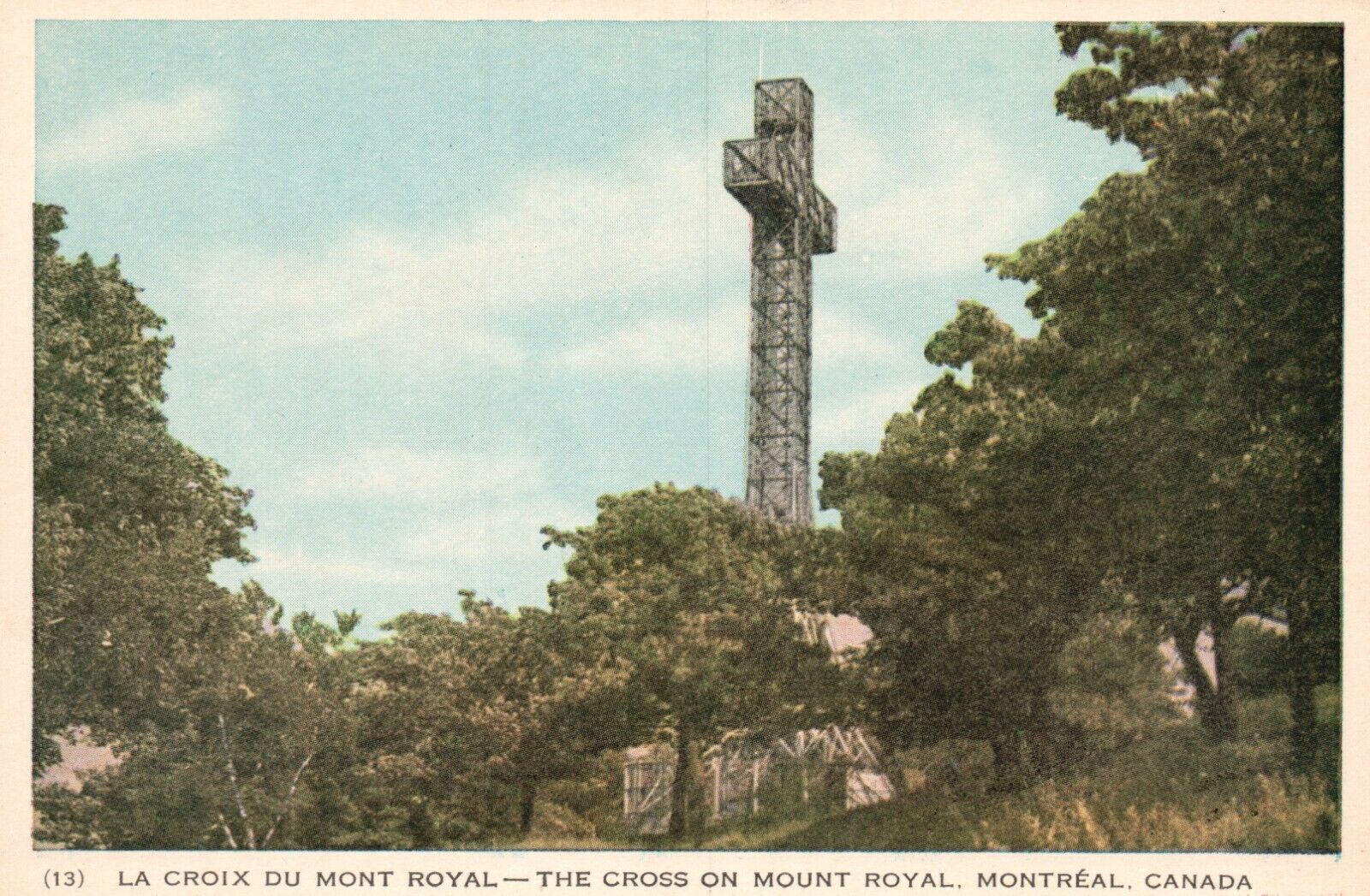 Vintage Postcard La Croix Du Mont Royal The Cross on Mount Royal ...