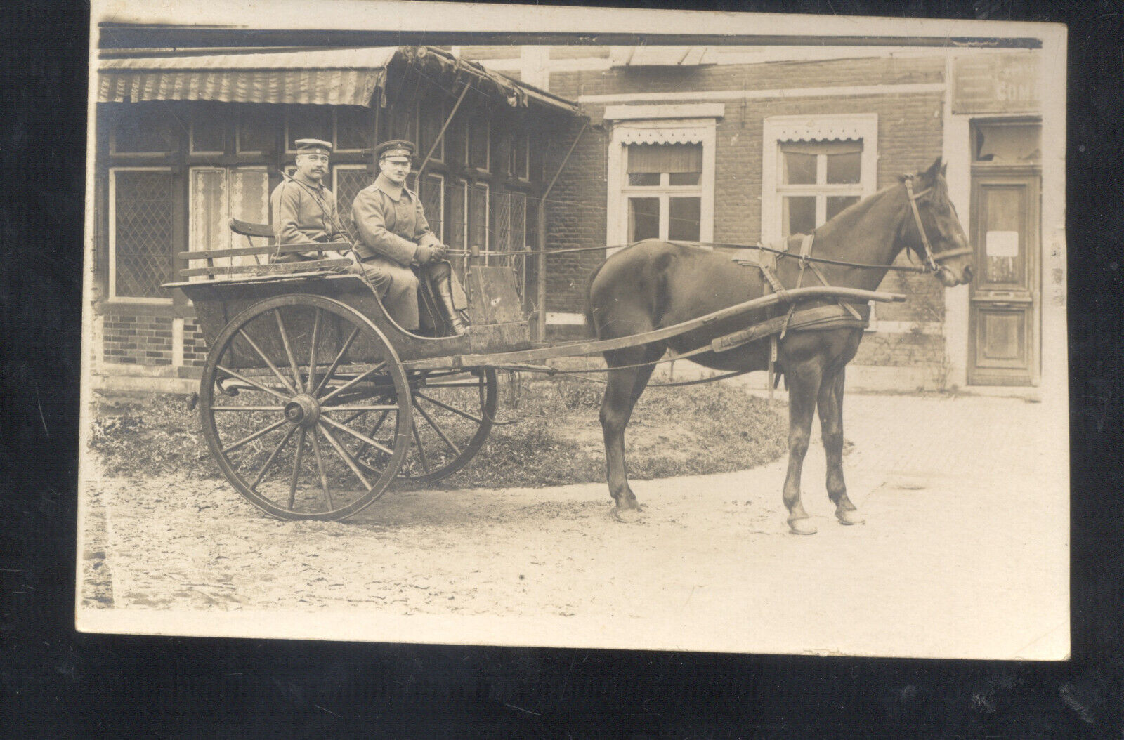 Rppc WWI Germany German Officers Horse & Buggy Vintage Real Photo ...