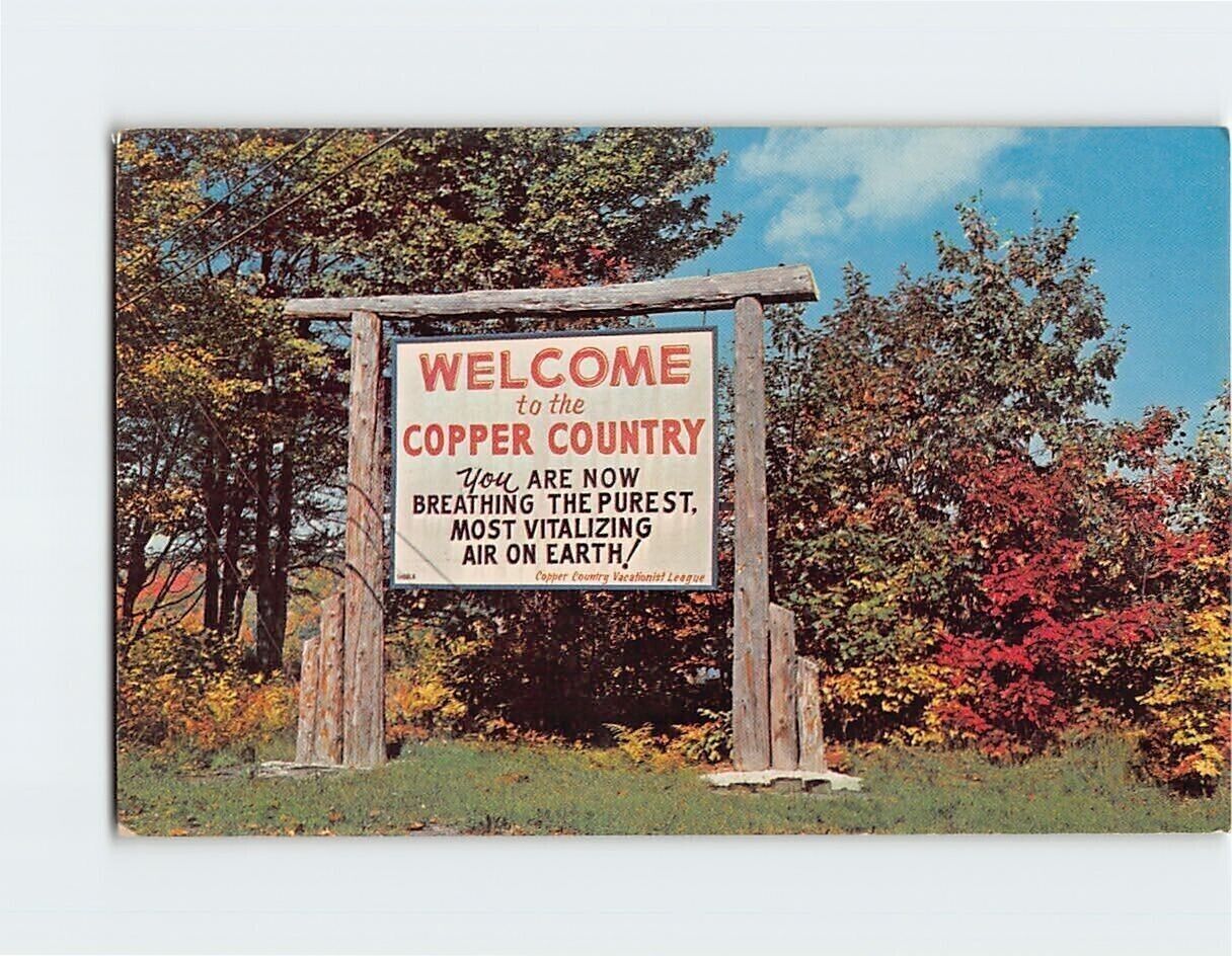 Postcard Welcome to the Copper Country Keweenaw County Upper Peninsula ...