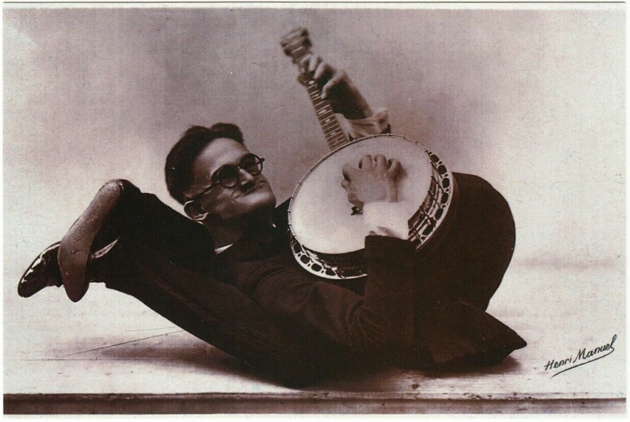 Henri Manuel Contortionist with Banjo Circus Sideshow Modern Postcard ...