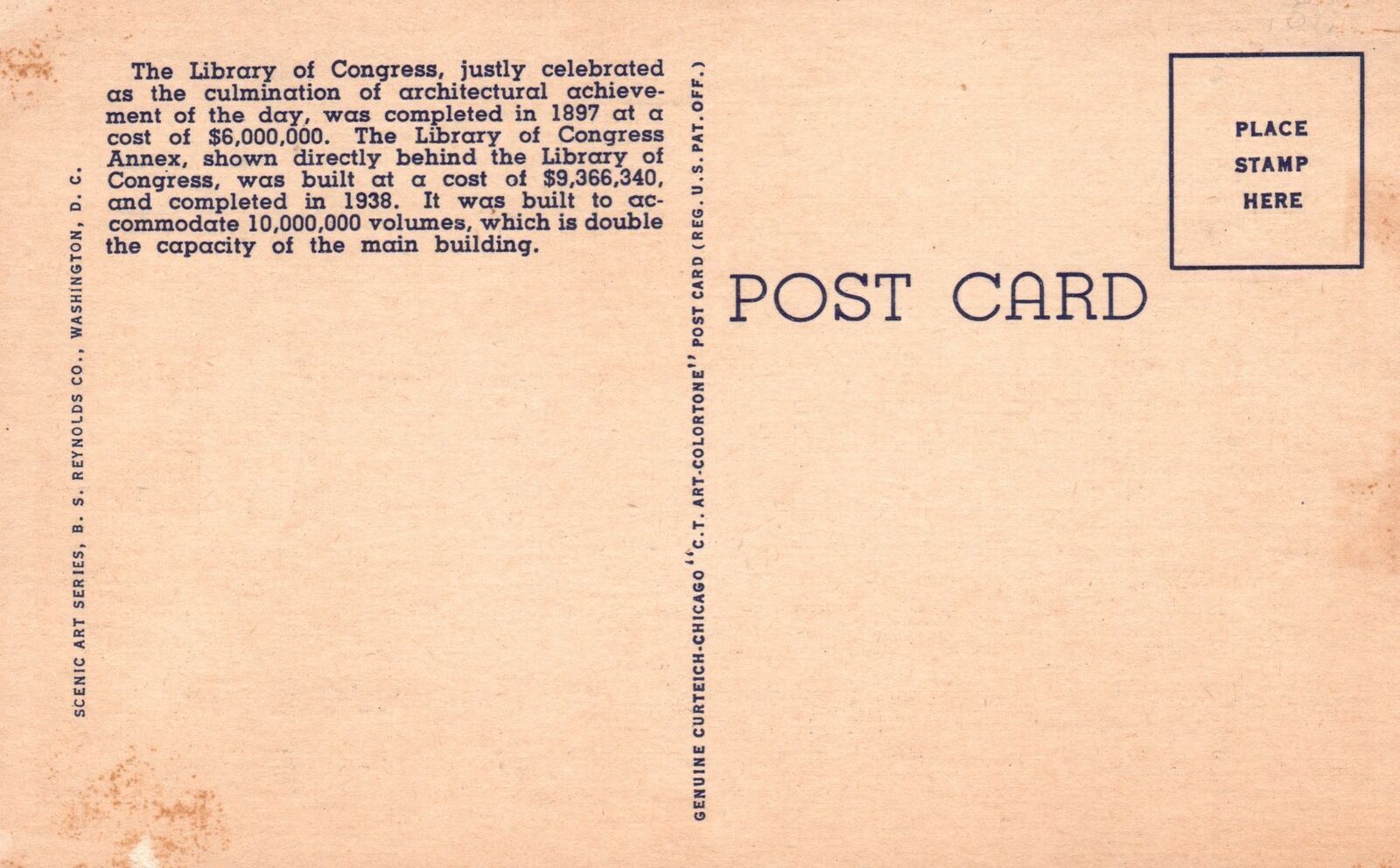 Vintage Postcard Library Of Congress And Annex Historic Building ...