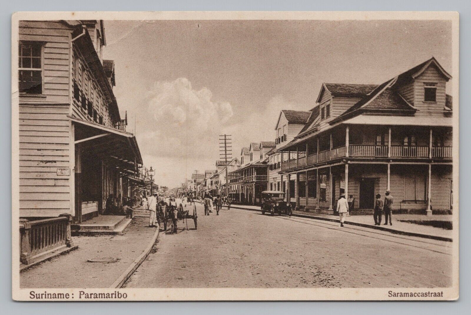 Suriname Paramaribo Street Scene, Dutch Guinea, Saramaccas Street ...