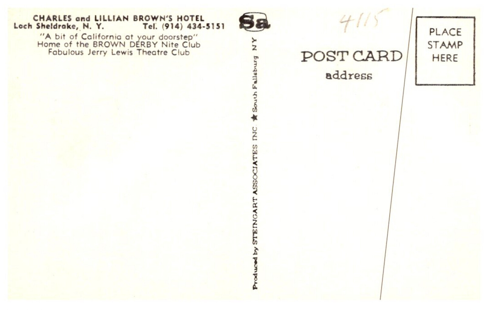 New York Loch Sheldrake Charles and Lillian Brown's Hotel , Multi-view ...