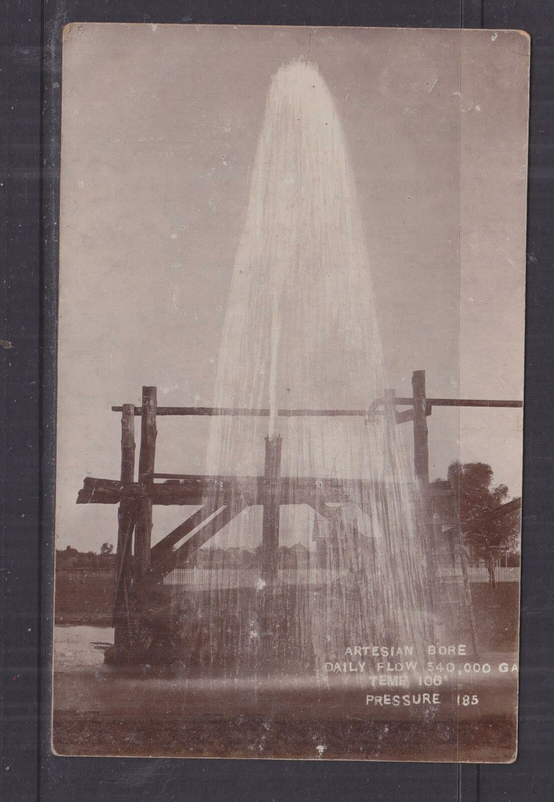 AUSTRALIA, ARTESIAN BORE, 1908 ppc., 1d. Crows Nest, NSW to Stockton ...