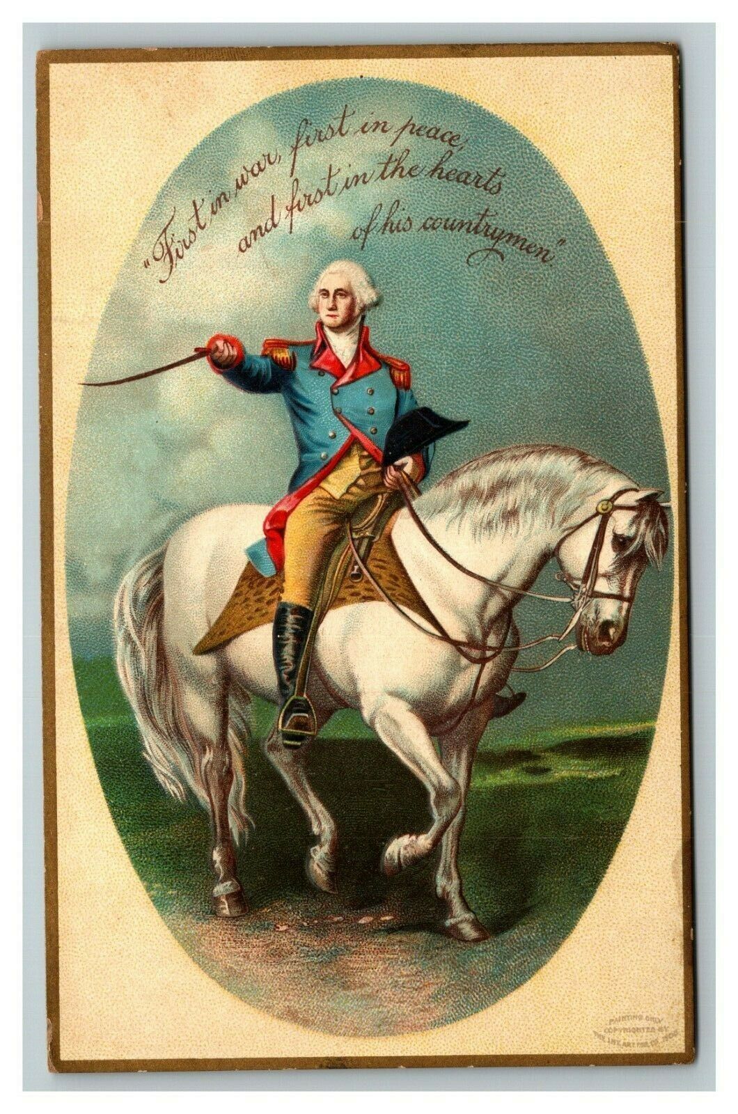 Vintage 1910's International Art Patriotic Postcard George Washington ...