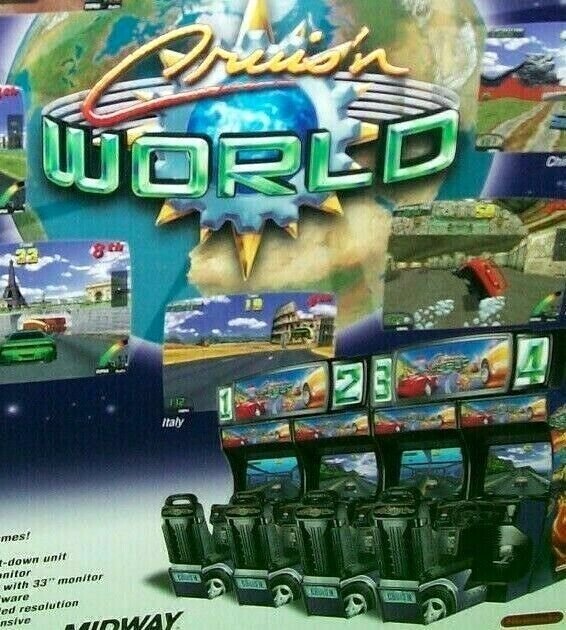 Cruisn World Arcade FLYER Original 1996 NOS Video Game Cruising Vintage ...
