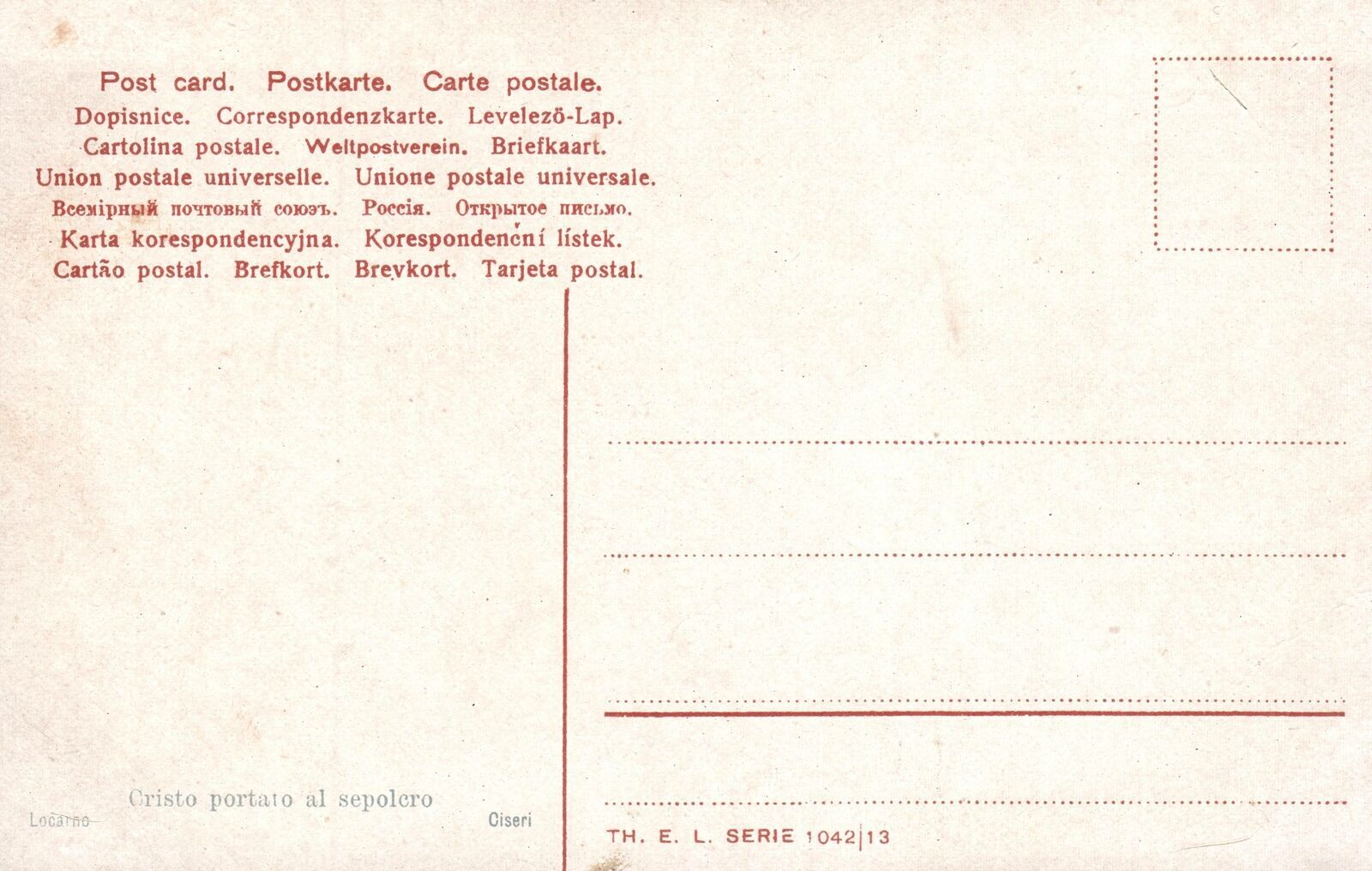 Vintage Standard Postcard Christ Being Brought to the Burial Ground ...