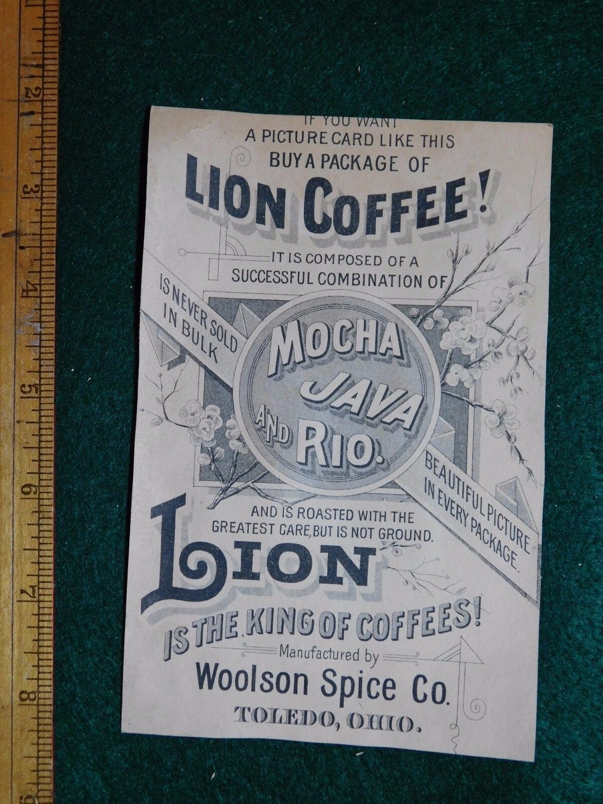 Victorian Easter Trade Card Lion Coffee Big Egg Girl Brown Rabbit #K ...