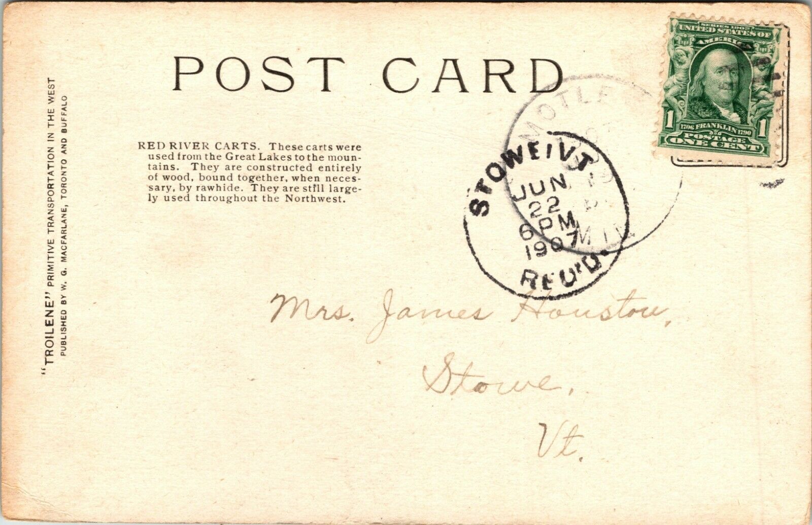 Red River Horse Carts, Cowboy, Troilene primitive transportation, 1907 ...