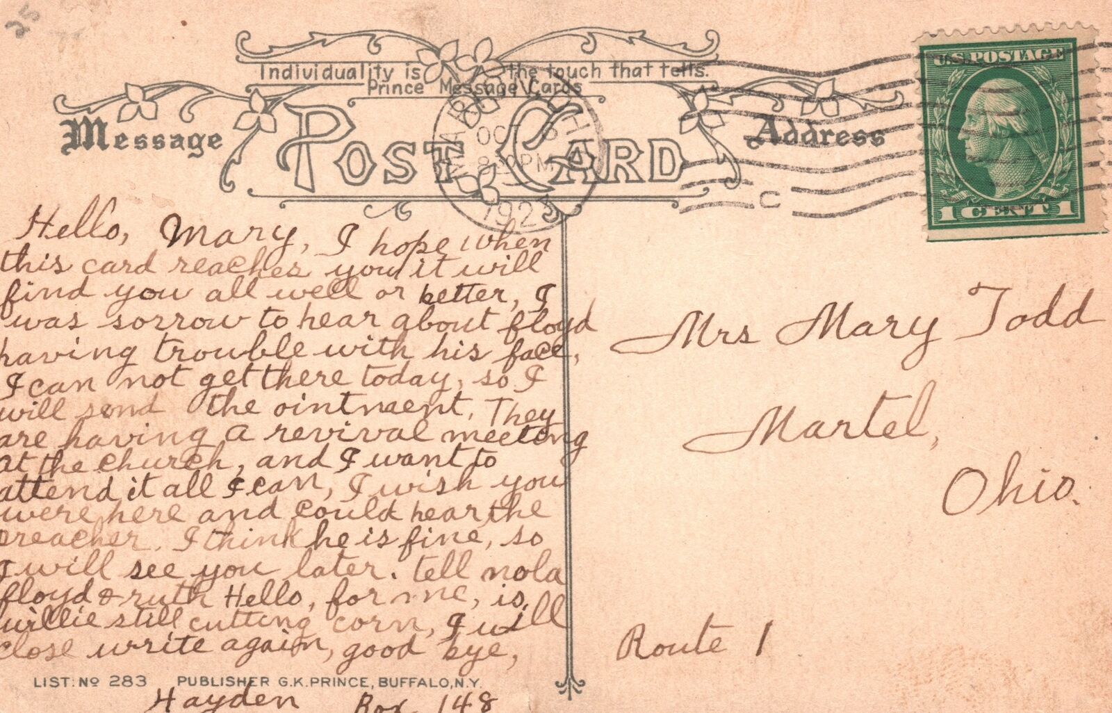 Vintage Postcard 1923 Life's Inspirational Quotes & Sayings Sunshine ...