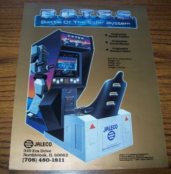 Battle Of The Solar System BOTSS Arcade Flyer Jaleco Game Art Print ...