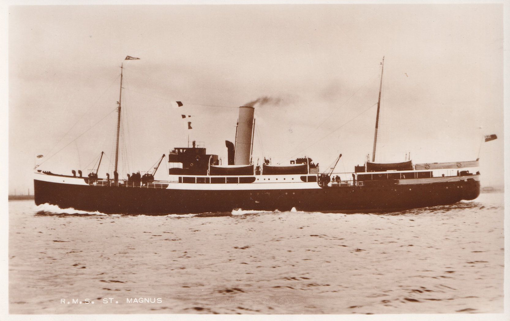 RMS St Magnus Scottish Steam Navigation Company Ship Real Photo ...