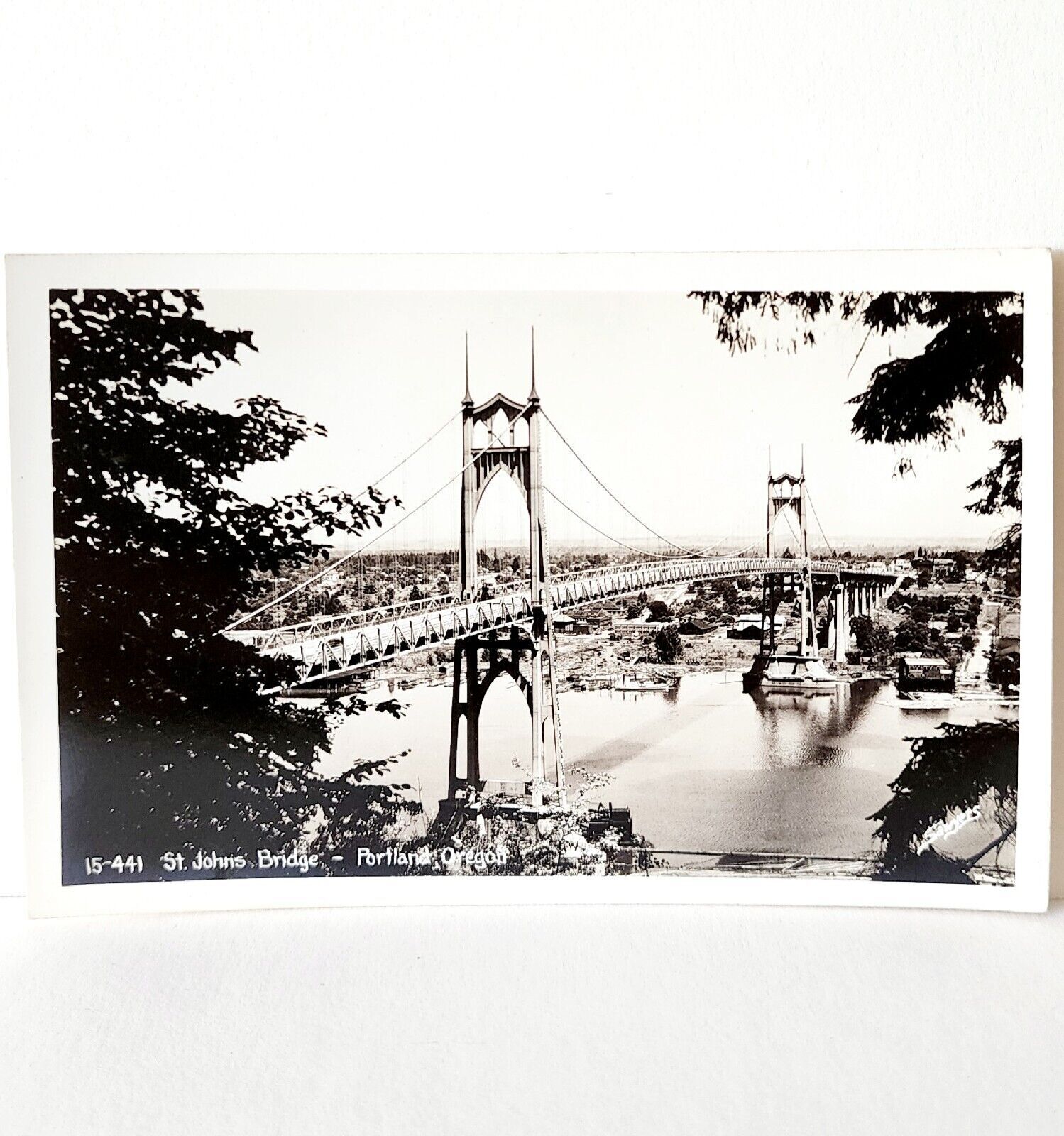 RPPC Saint John's Bridge Portland Oregon 1920s Sawyer Photos Pacific NW ...