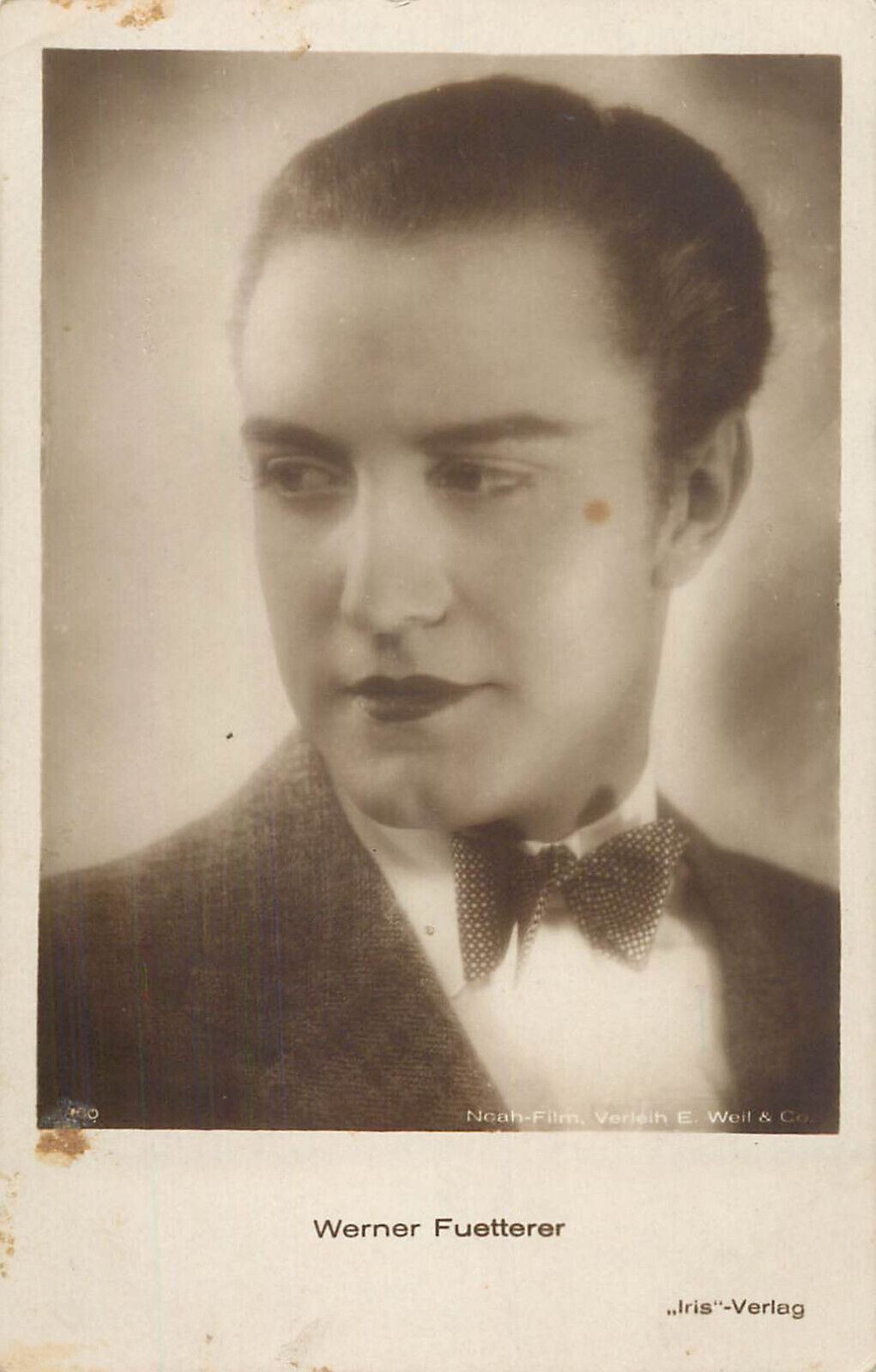 Stars of stage and screens postcard actor Werner Fuetterer Iris ...