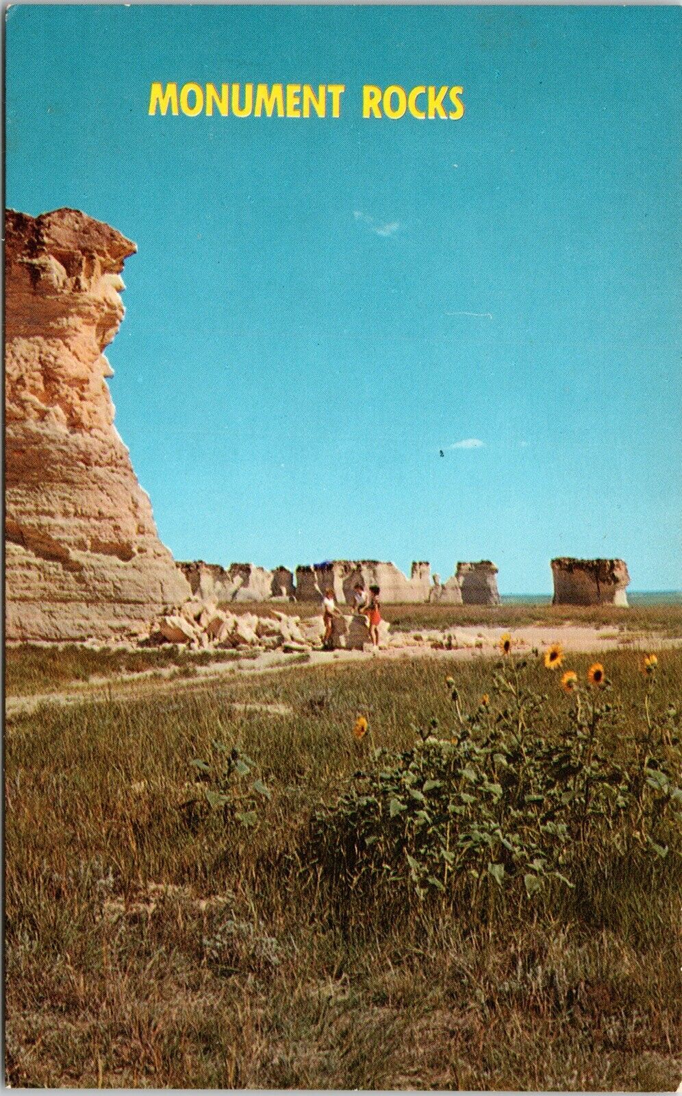 Monument Rocks National Landmark Oakley Kansas Scenic Landscape Chrome ...