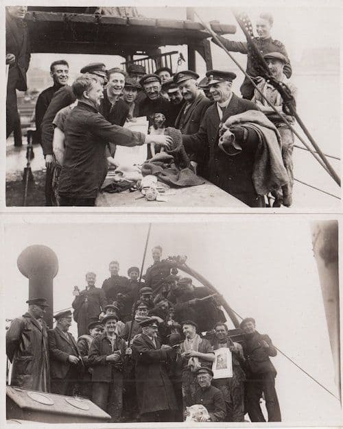 Military WW2 Ship Crew Party Celebration 2x Real Photo War Postcard s ...