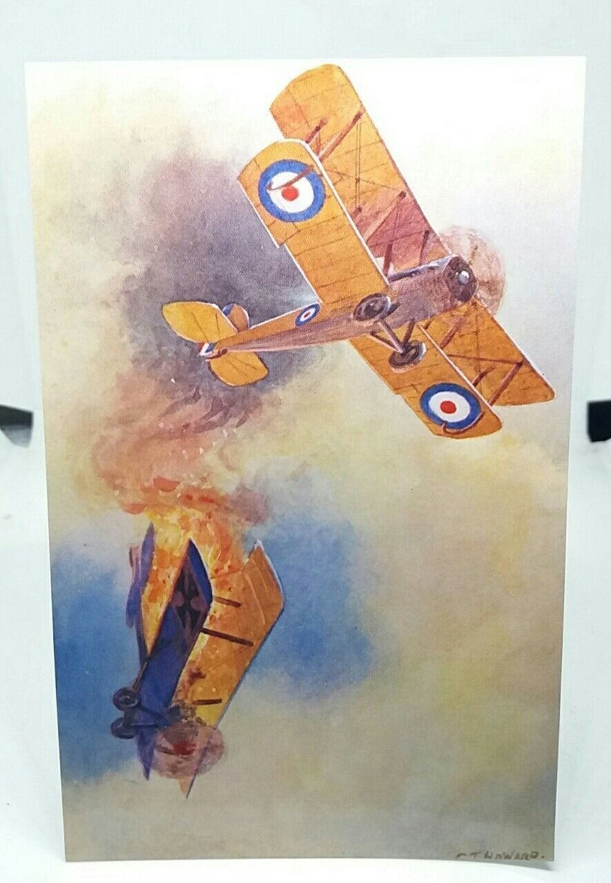 De Havilland Airco DH4 British Bomber Wins A Dogfight WW1 Vintage Art ...