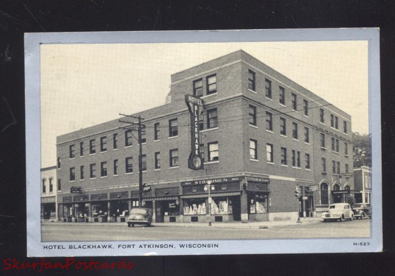 Fort Atkinson Wisconsin Downtown Main Street Scene 1930'S Cars Postcard ...