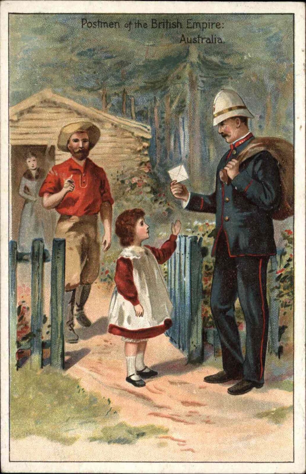 Vintage PC Postmen of the British Empire Australian POSTAL WORKER ...