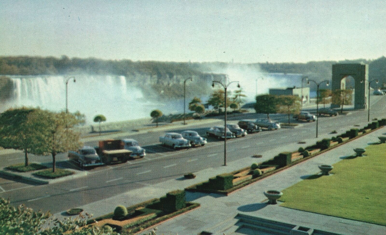 Vintage Postcard American and Canadian Falls Rainbow Bridge with ...