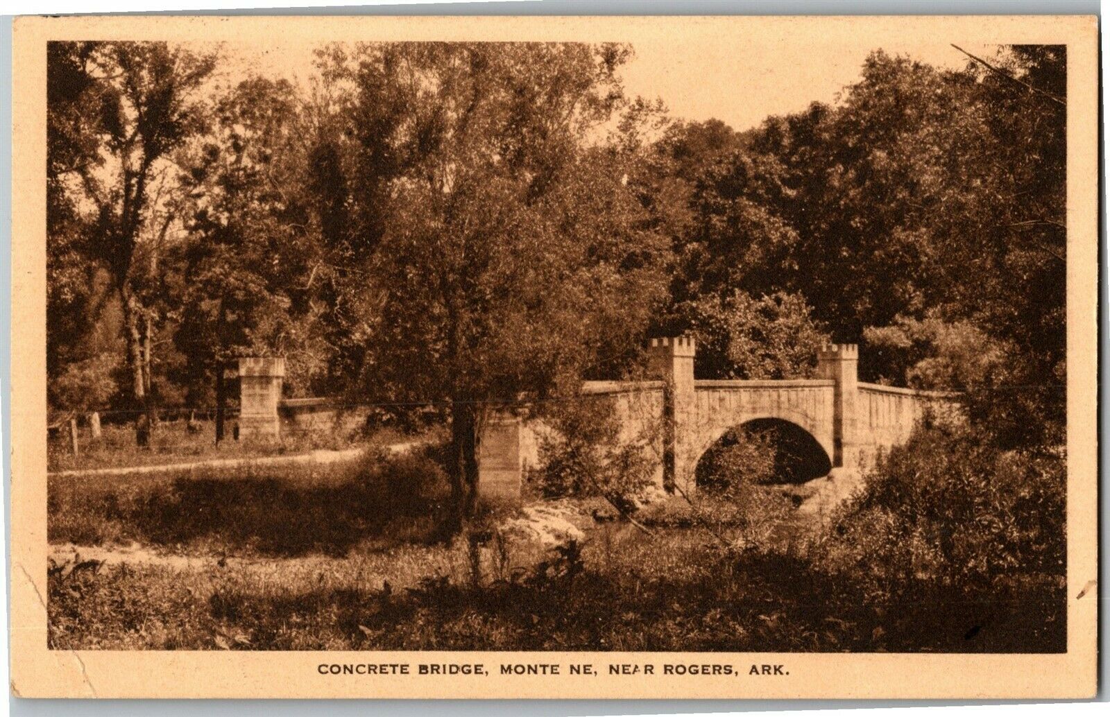Concrete Bridge Monte Ne Near Rogers AR c1927 Vintage Postcard D12 ...
