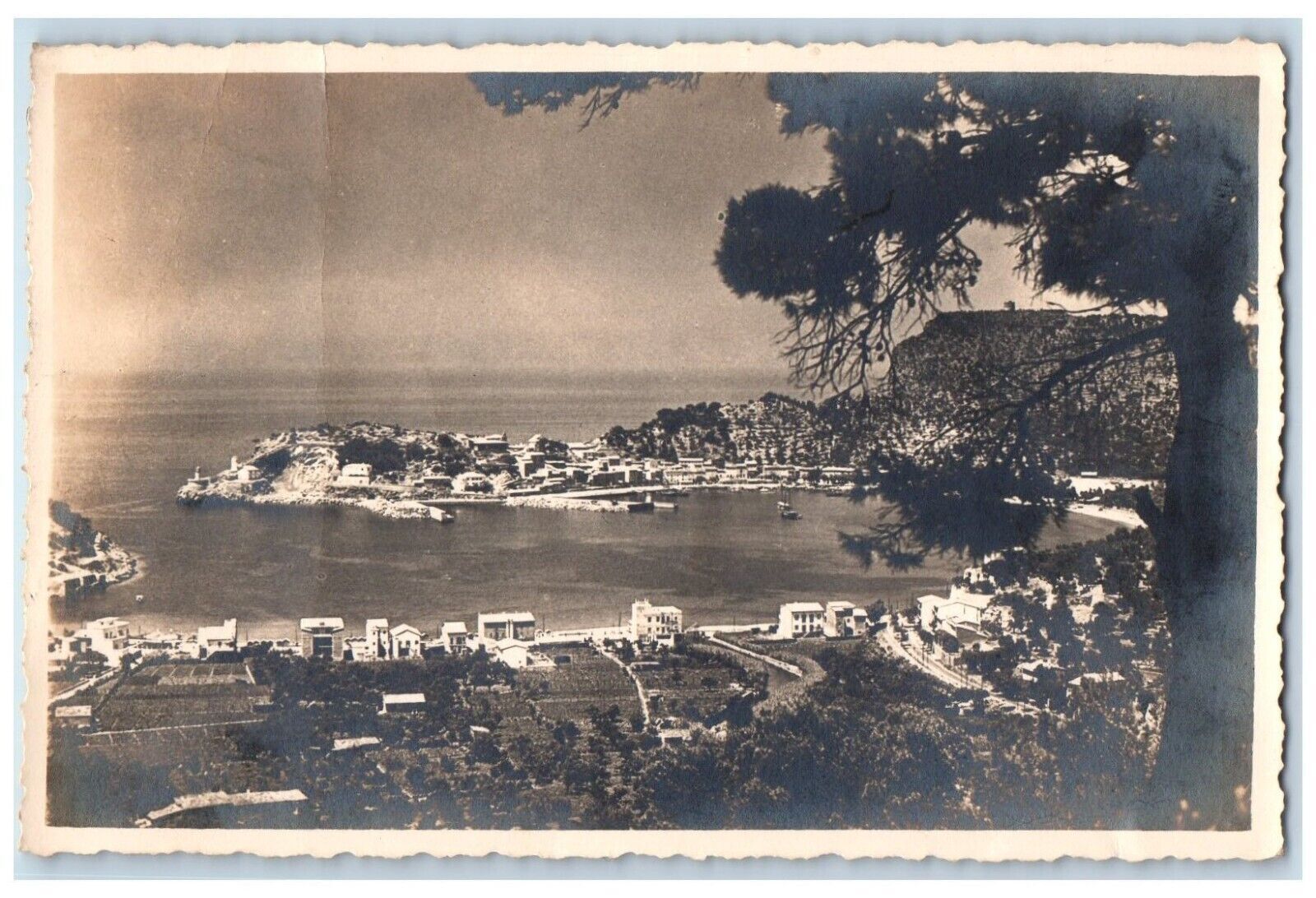 c1940's Birds Eye View Port Of Mallorca Majorca Spain RPPC Photo ...