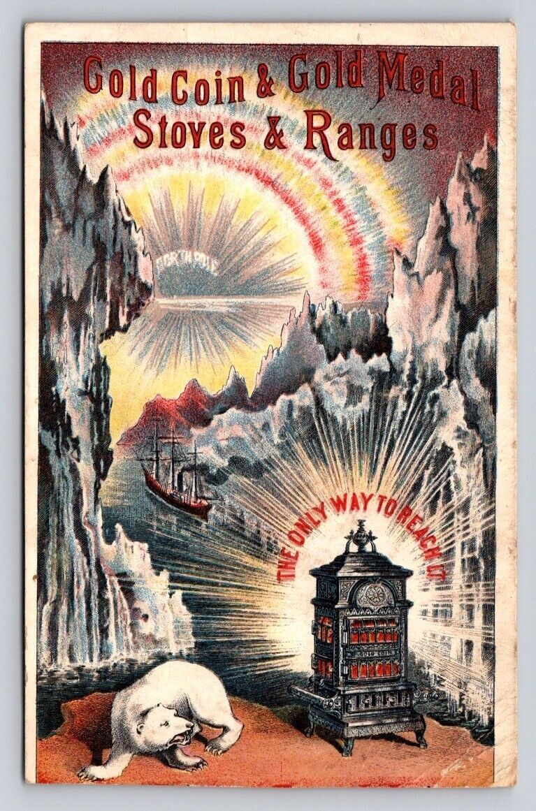 Gold Coin Medal Stoves Ranges Rainbow Polar Bear Ship P69 | Ephemera ...