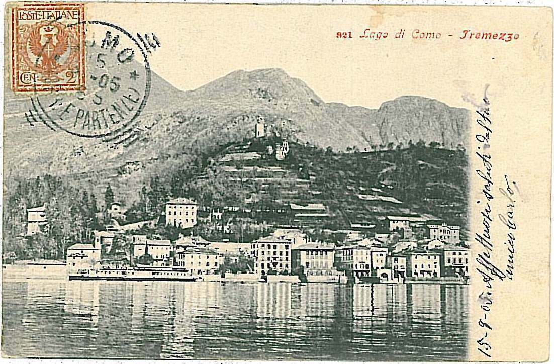 Vintage POSTCARD - COMO: Tremezzo 1905- | Europe - Italy - Lombardia ...
