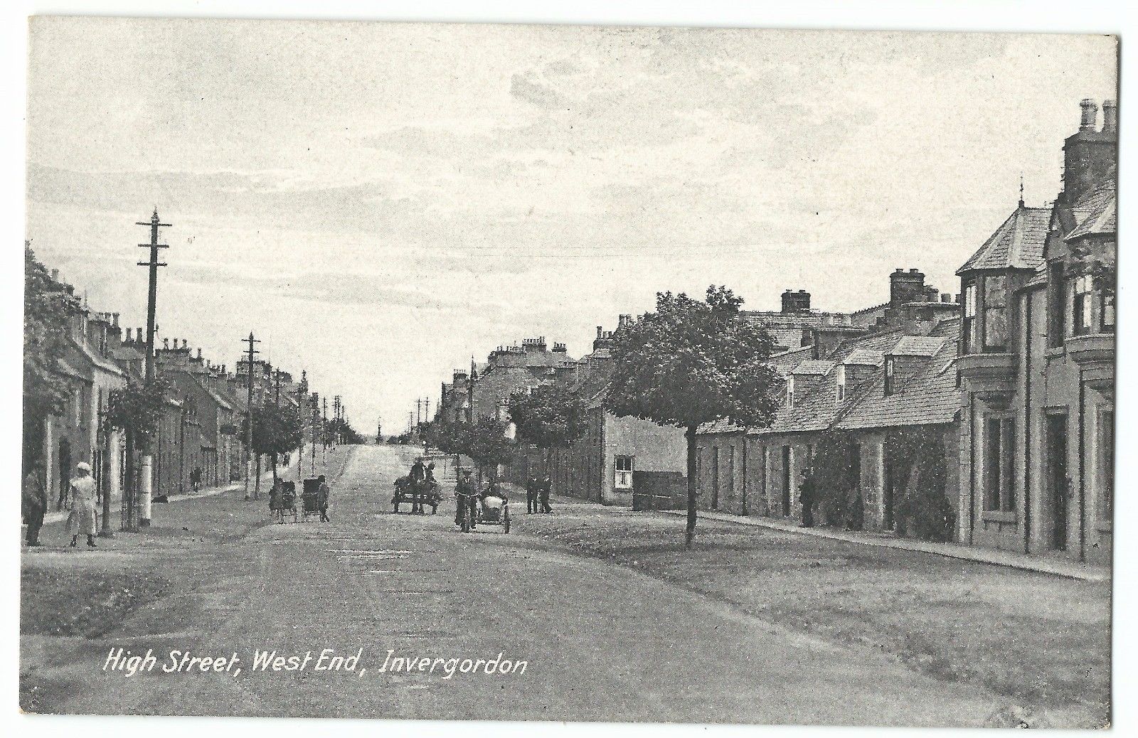 Ross High St West End Invergordon PPC Unposted Shows Motorcycle ...