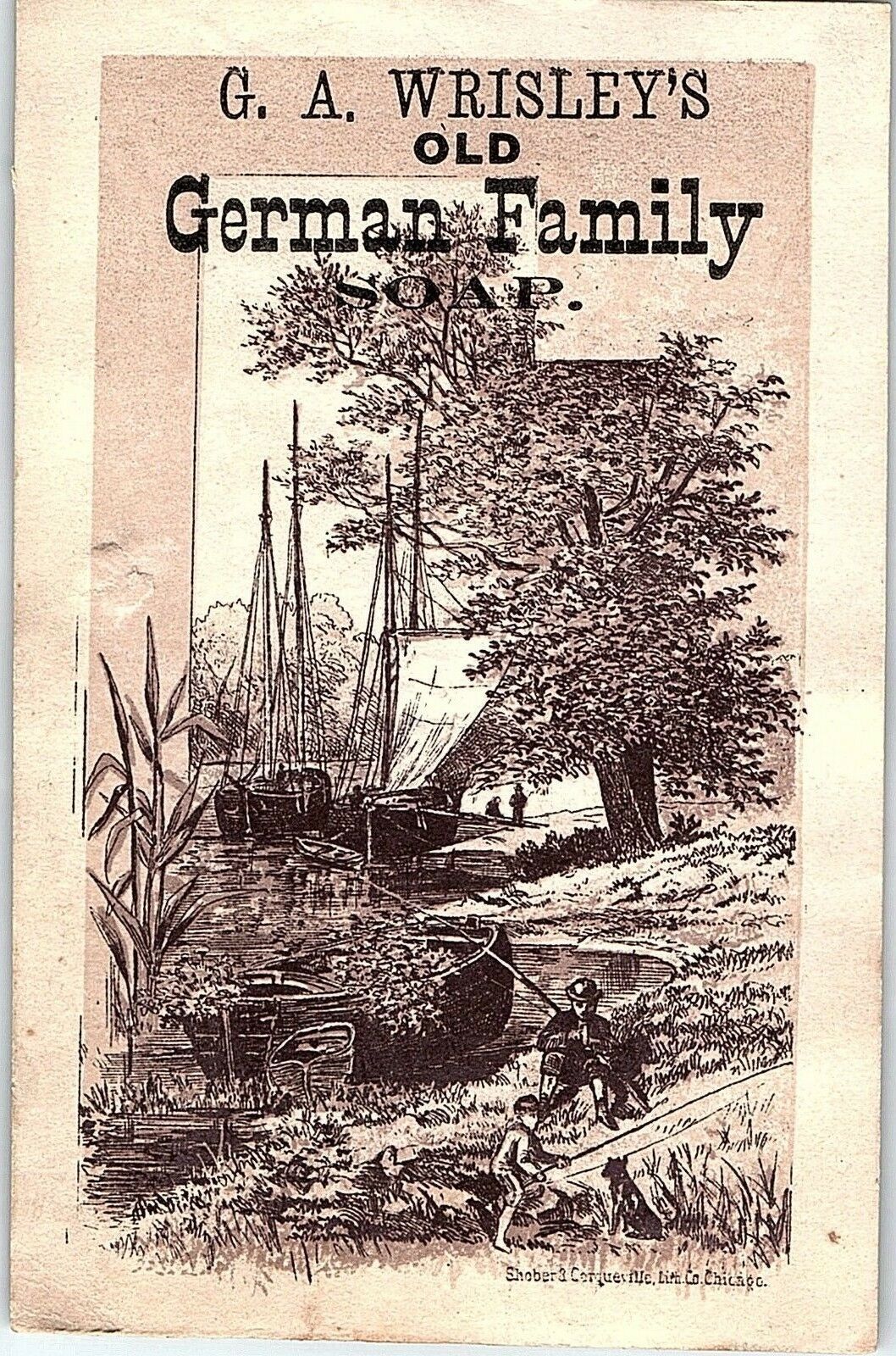 1880's G.A. Wrisley's Old German Family Soap Victorian Trade Card *I ...