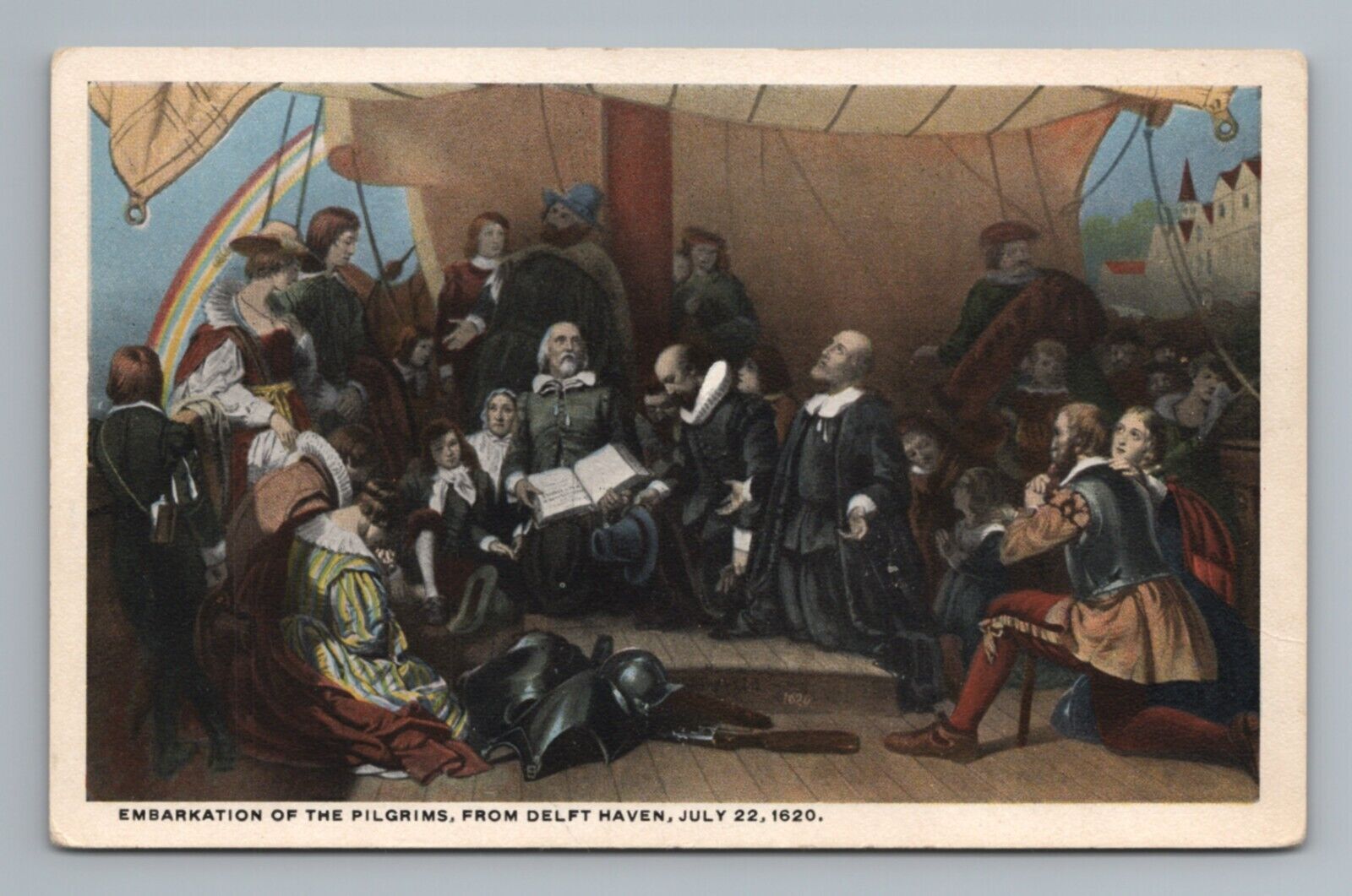 The Pilgrims Delft Haven Vintage Postcard | Europe - Netherlands - Zuid ...