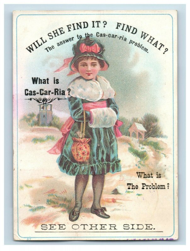 1880's -90's Math Puzzle Card Cas-Car-Ria McBride & Will Quack Medicine ...