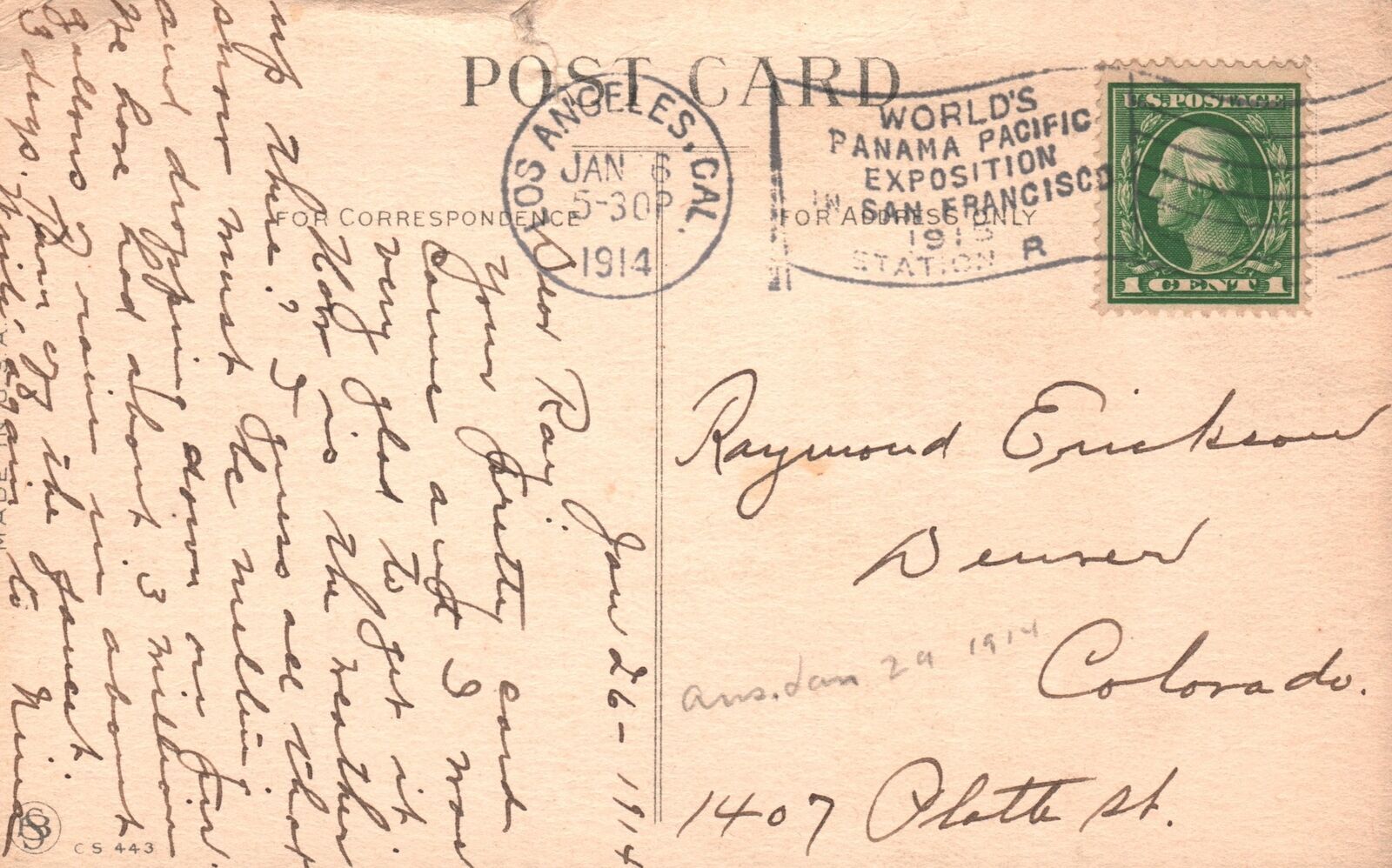 Vintage Postcard 1914 Little Lovers in the Rain Umbrella Walking ...