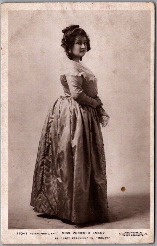 Vintage 1910s Actress Postcard "MISS WINIFRED EMERY as Lady Franklin in ...