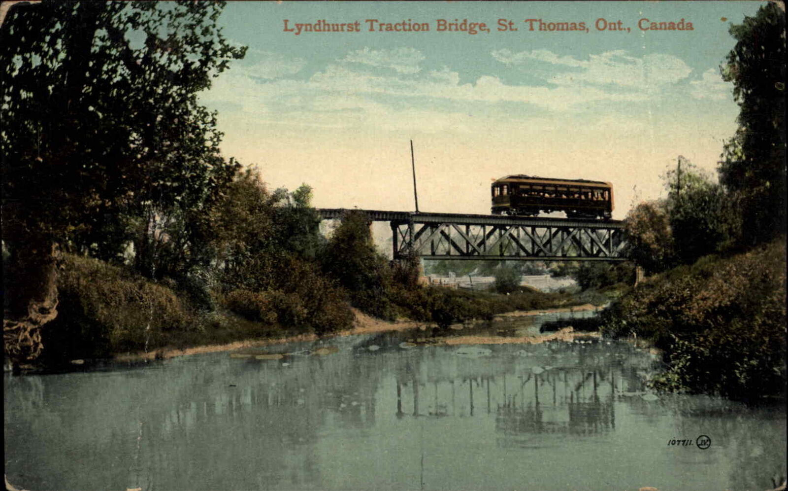 St Thomas Ontario Lyndhurst Traction Bridge c1900s-20s Postcard ...